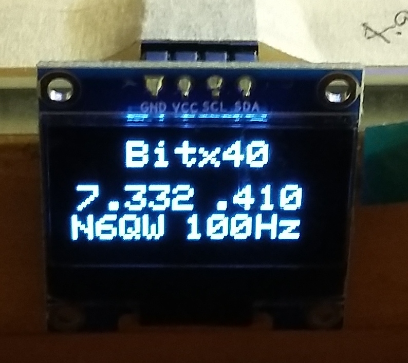 Back to Bitx40 and OLED Displays