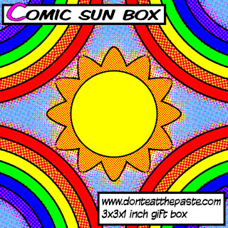 Don't Eat the Paste: Comic book inspired sun and rainbow printable box