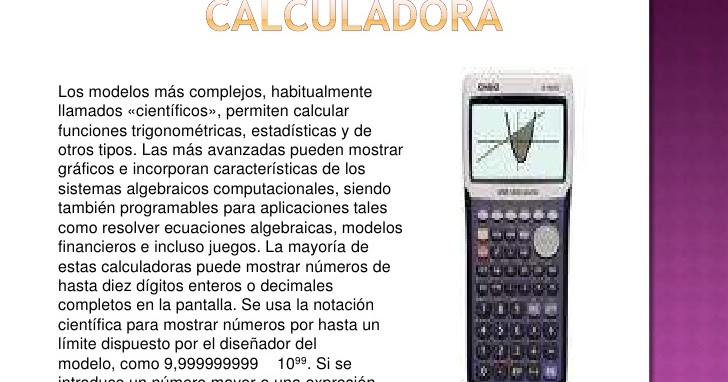 FUNCIONES DE LA CALCULADORA