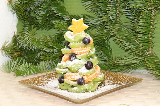 Godt og Sunt: Fruktfat i julefarger