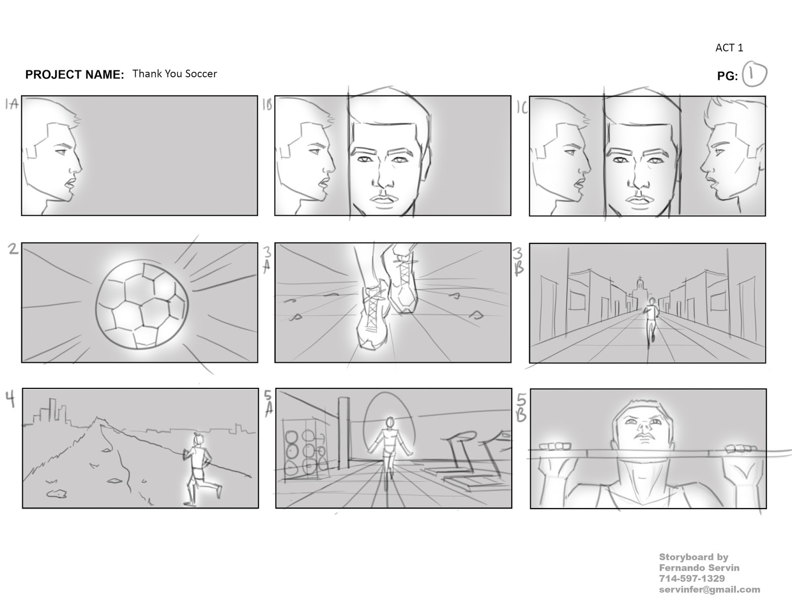 Fernando Servin Storyboard Portfolio: Rough Storyboards