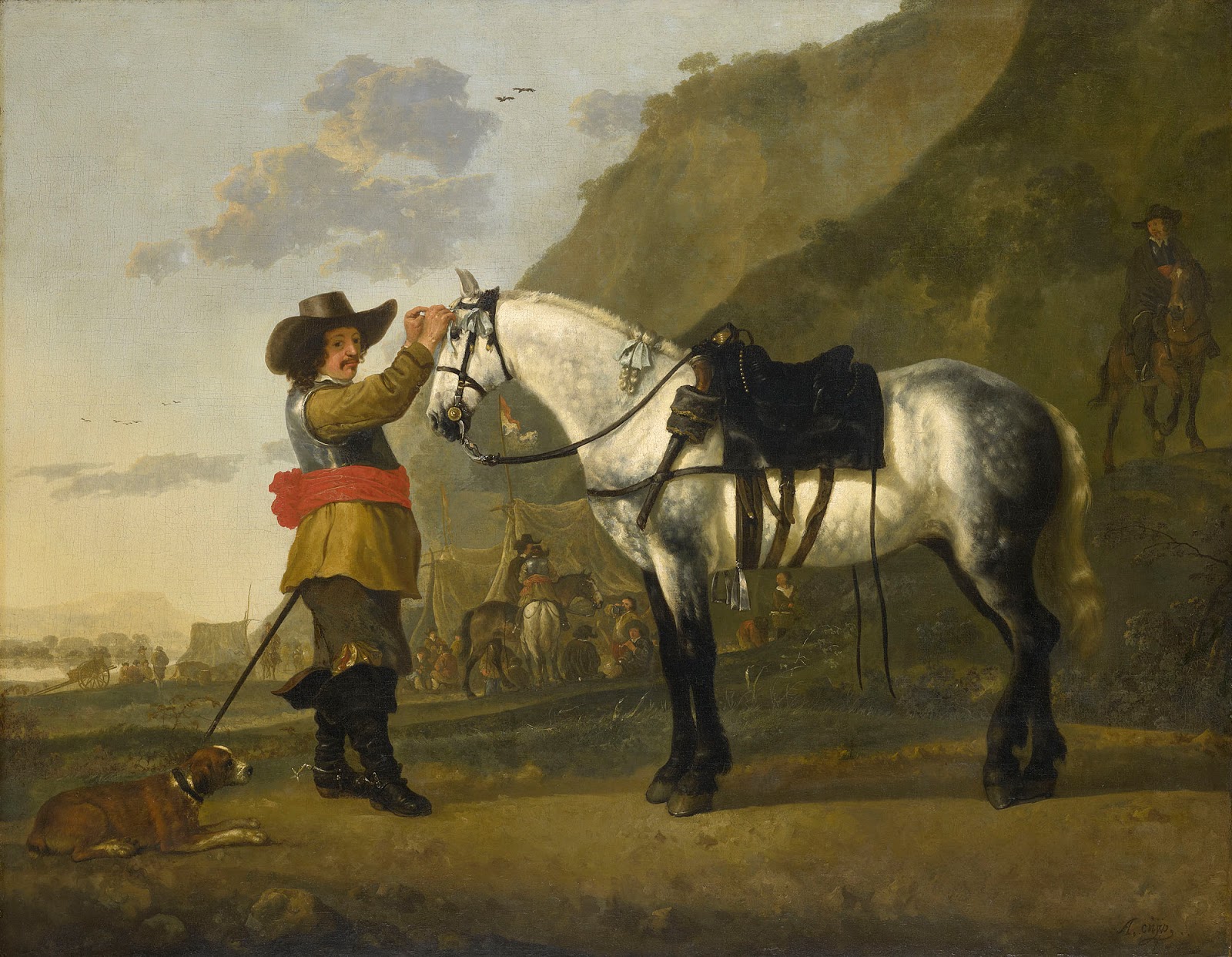 Spencer Alley: Flat Scenery with Riders and Cows by Aelbert Cuyp