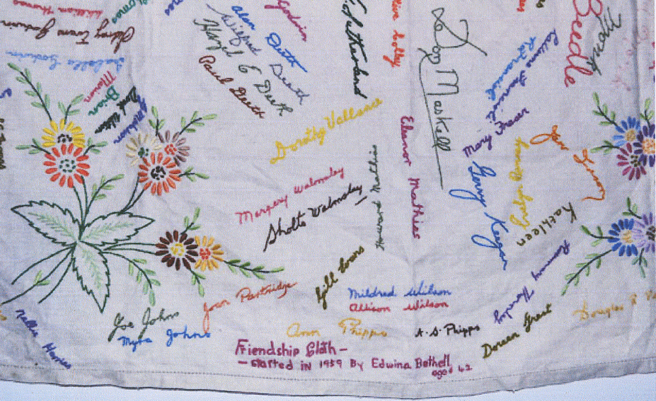 The Pleasure of Your Company for Brides: Embroidered Tablecloth Guest Book
