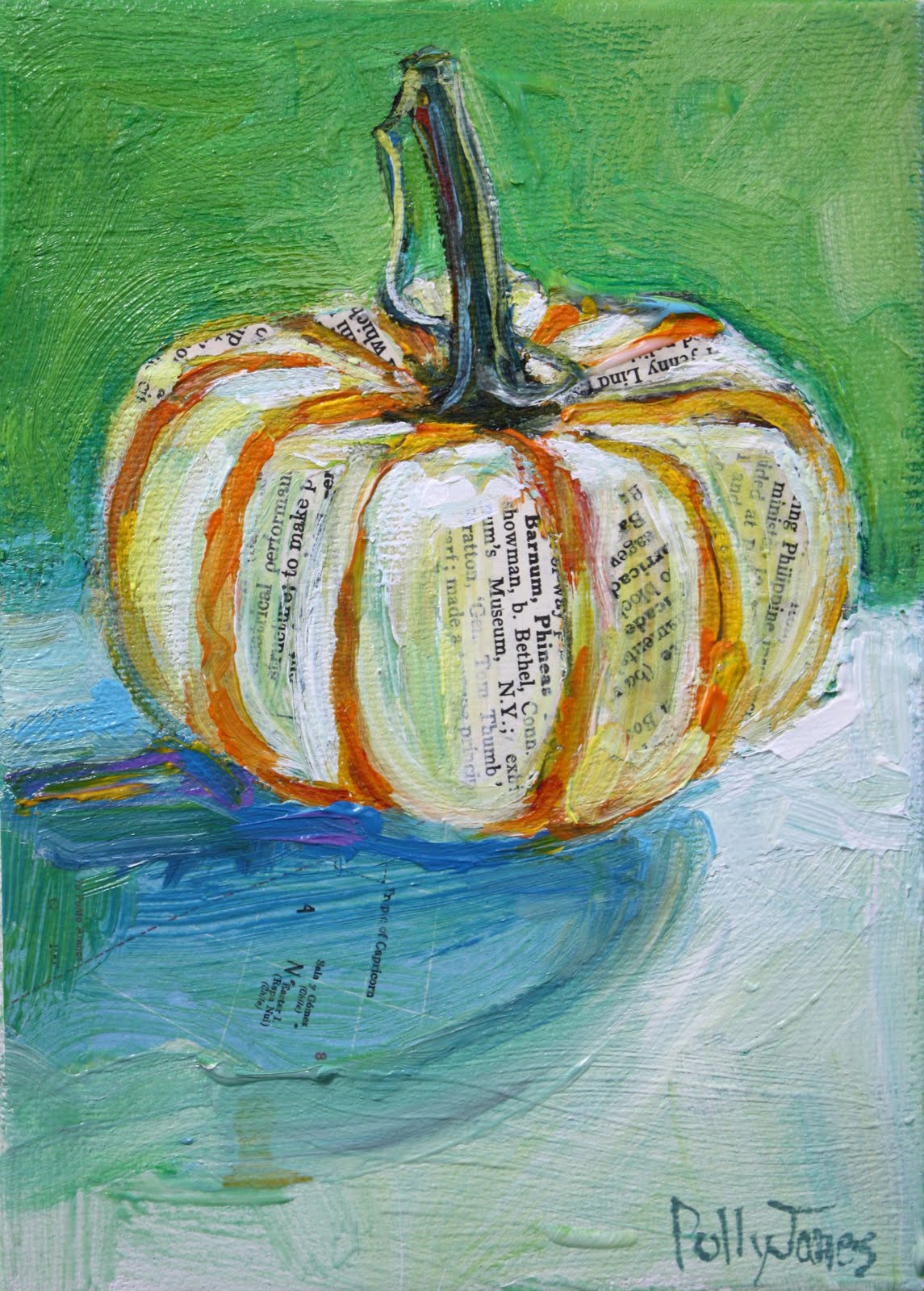 Small Wonders Daily Paintings by Polly Jones: Circus Pumpkin original ...
