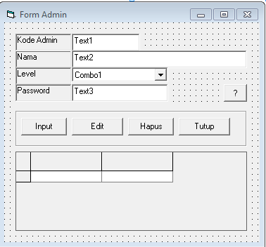 Cara Membuat Form Admin / Kasir VB 6.0 | Tutorial VB