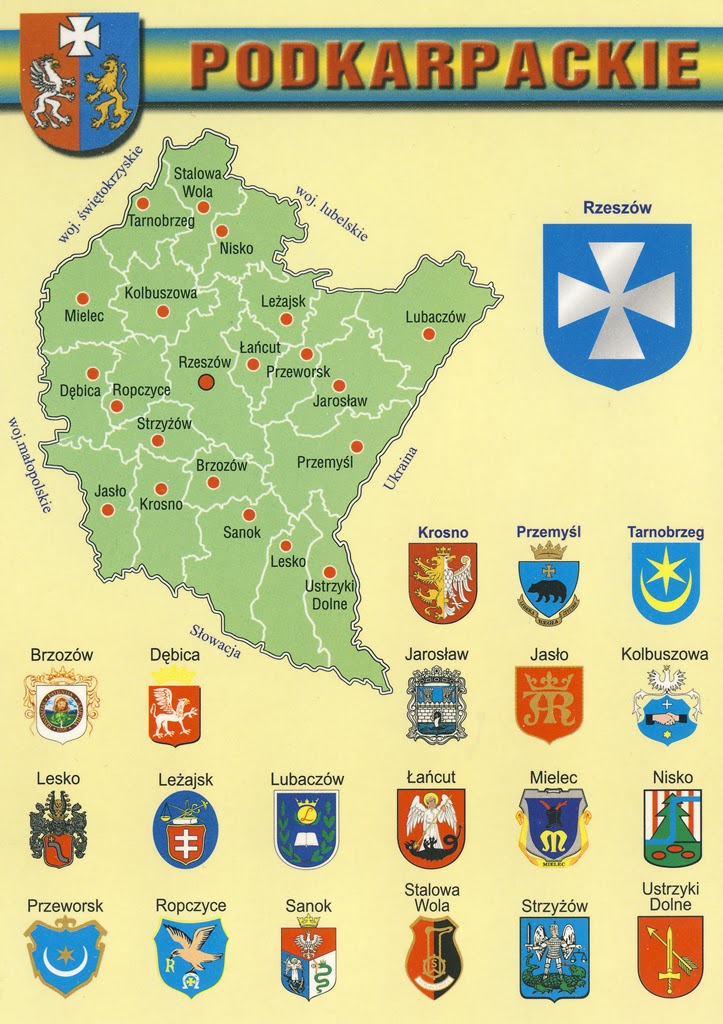 Poland on Postcards: Województwo Podkarpackie / Subcarpathian Region