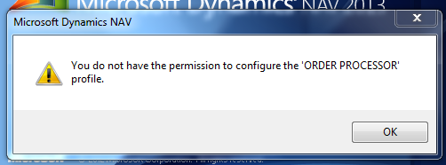 The profile owner has not been specified. Contact your system ...