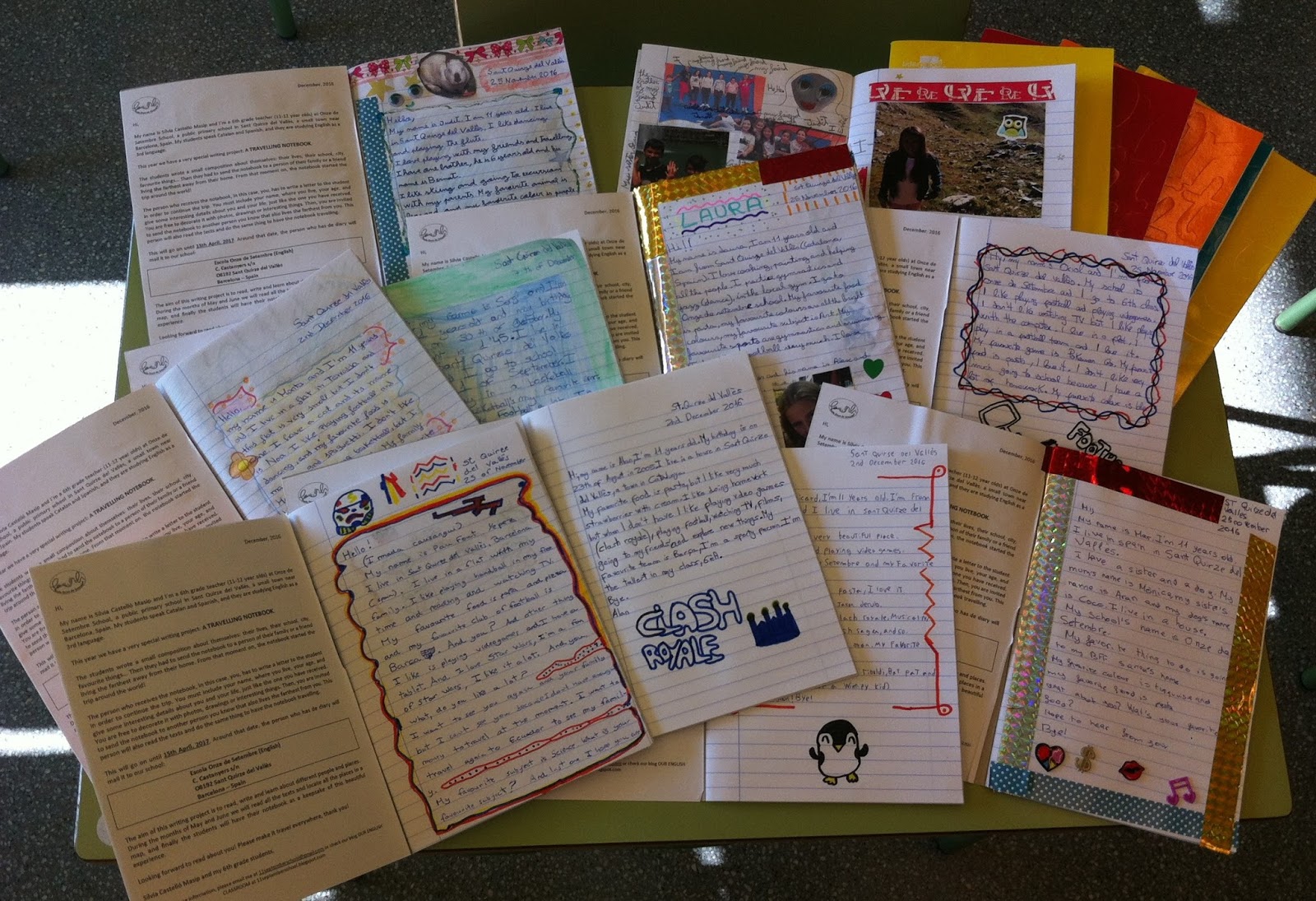 11 September School: PROJECT: Travelling Notebooks - Year 6