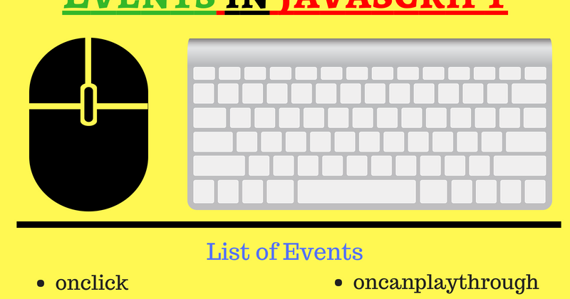 Javascript Events Tutorial With Complete List Of Events