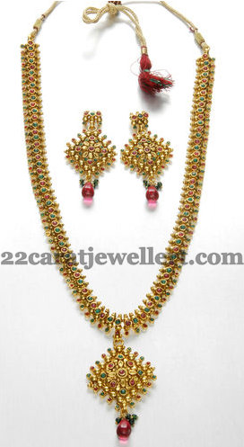 Antique Long Chain with Hangings - Jewellery Designs