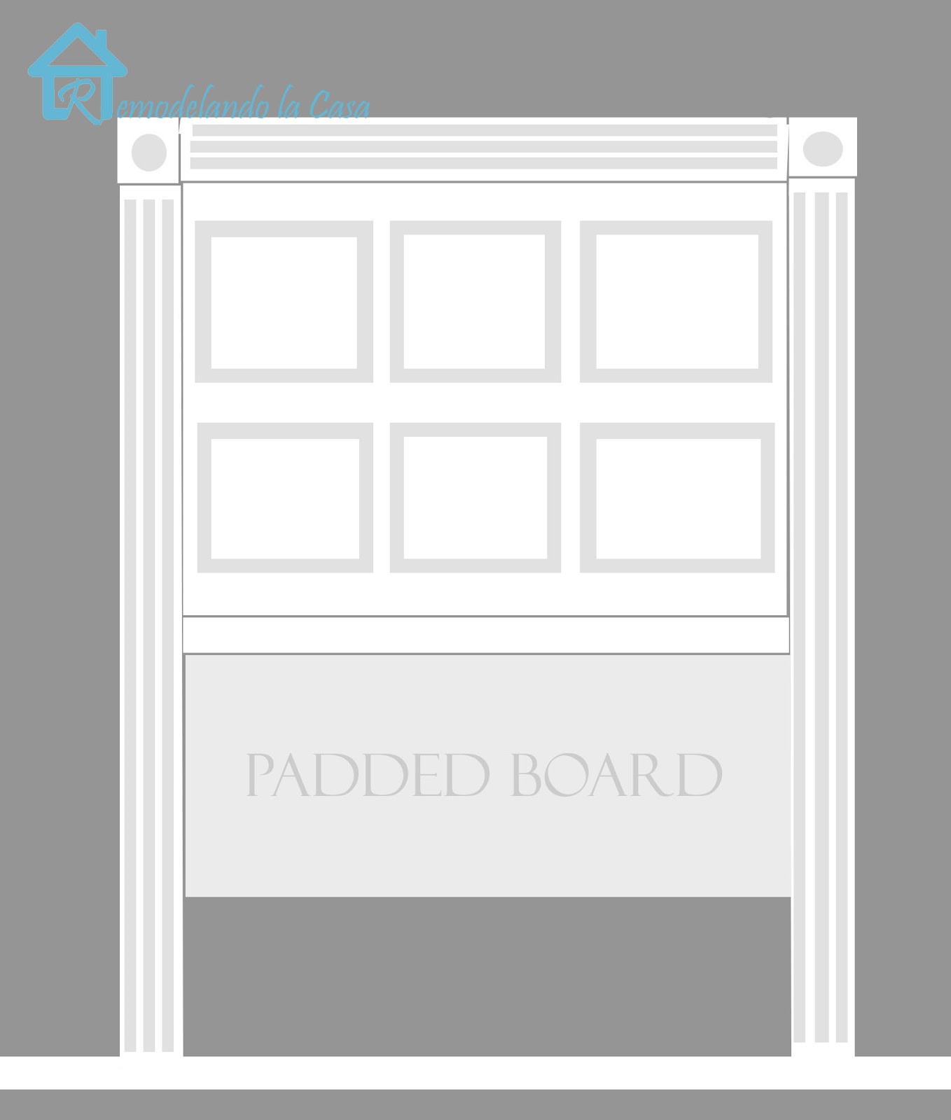 Picture Frame Headboard - Remodelando la Casa