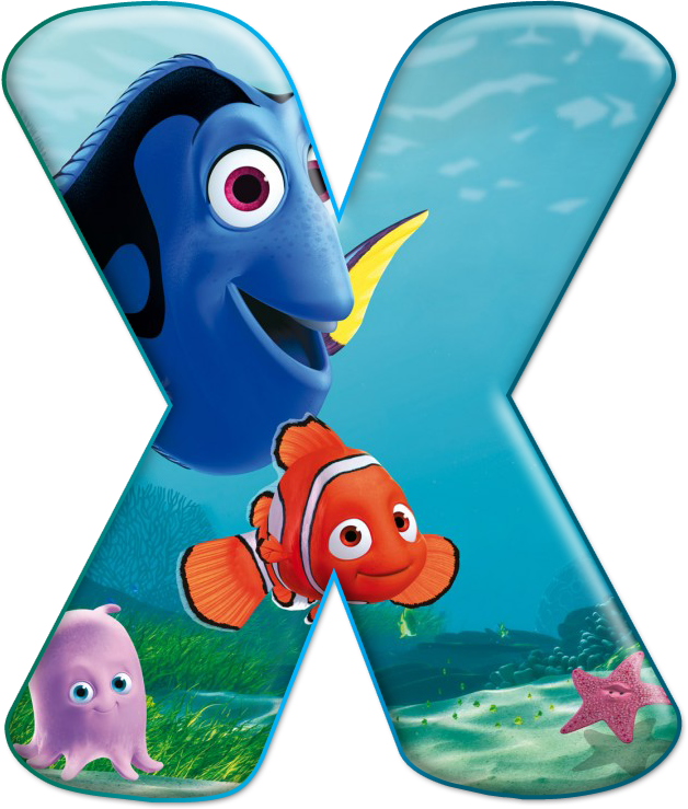 Abecedario Buscando a Nemo y Buscando a Dory. Finding Nemo Alphabet ...