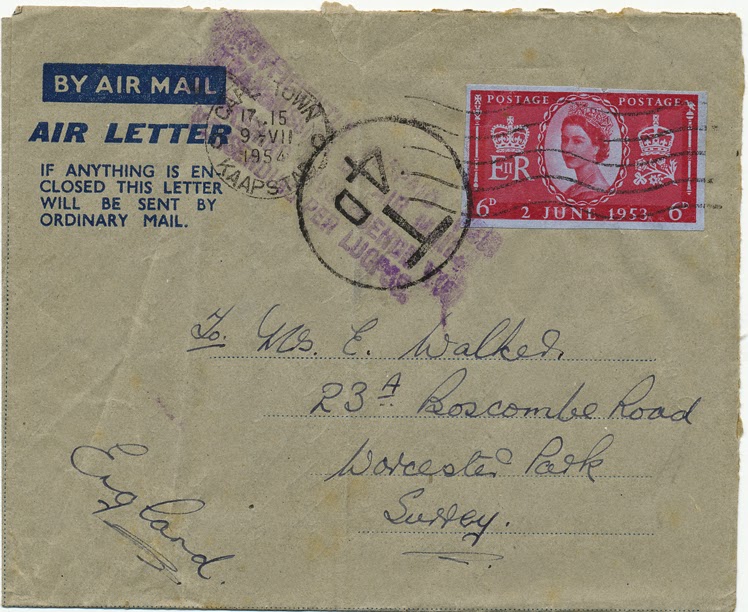 Aerogrammes & Airletters - Philatelic Archeology: South Africa: UK ...