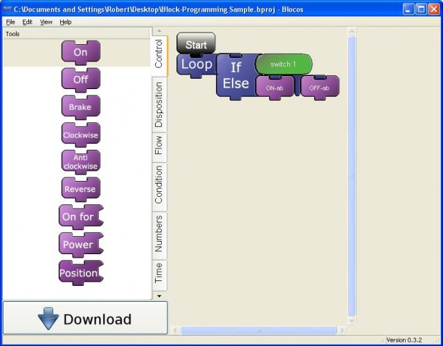 e-Gizmo Mechatronix @ Blogspot: Visual Programming for the Gizduino Mobot Set