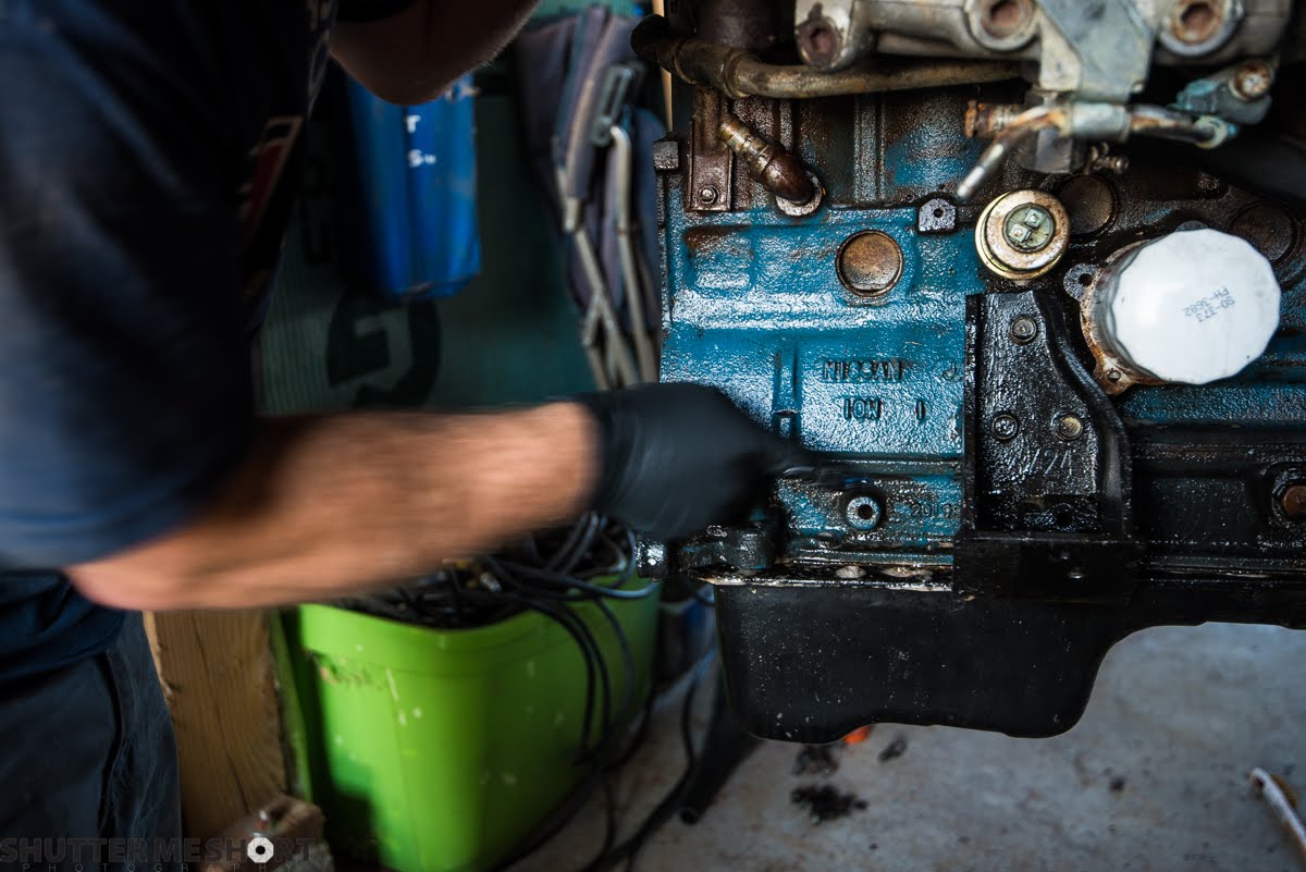 Grandpa's Truck day 2 and 3 - engine removal and disassembly