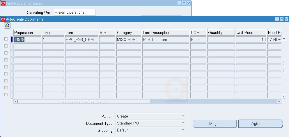 Oracle Order Fulfilment: Back to Back Order « Learn Oracle
