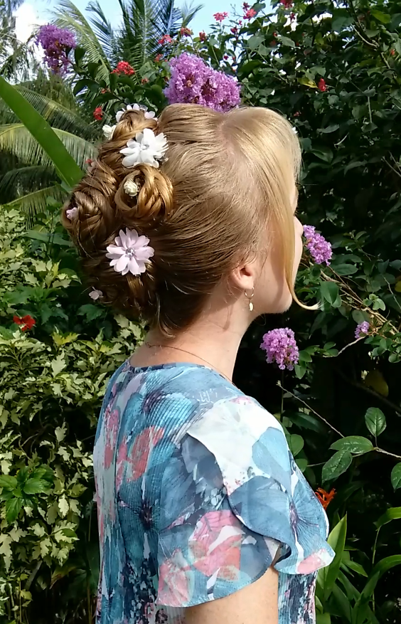 Braids & Hairstyles for Super Long Hair: Flower Updo