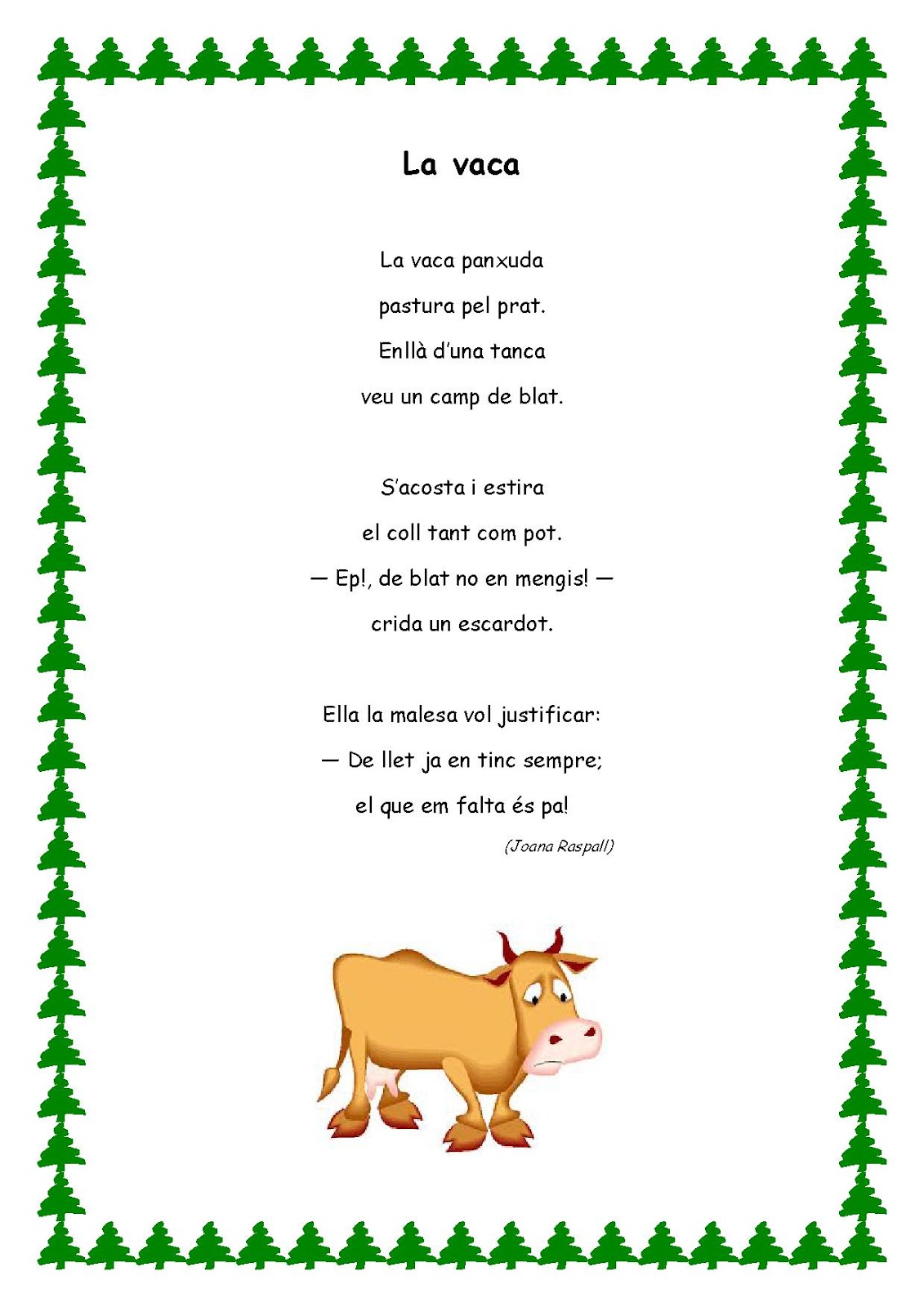 Poema De Una Vaca