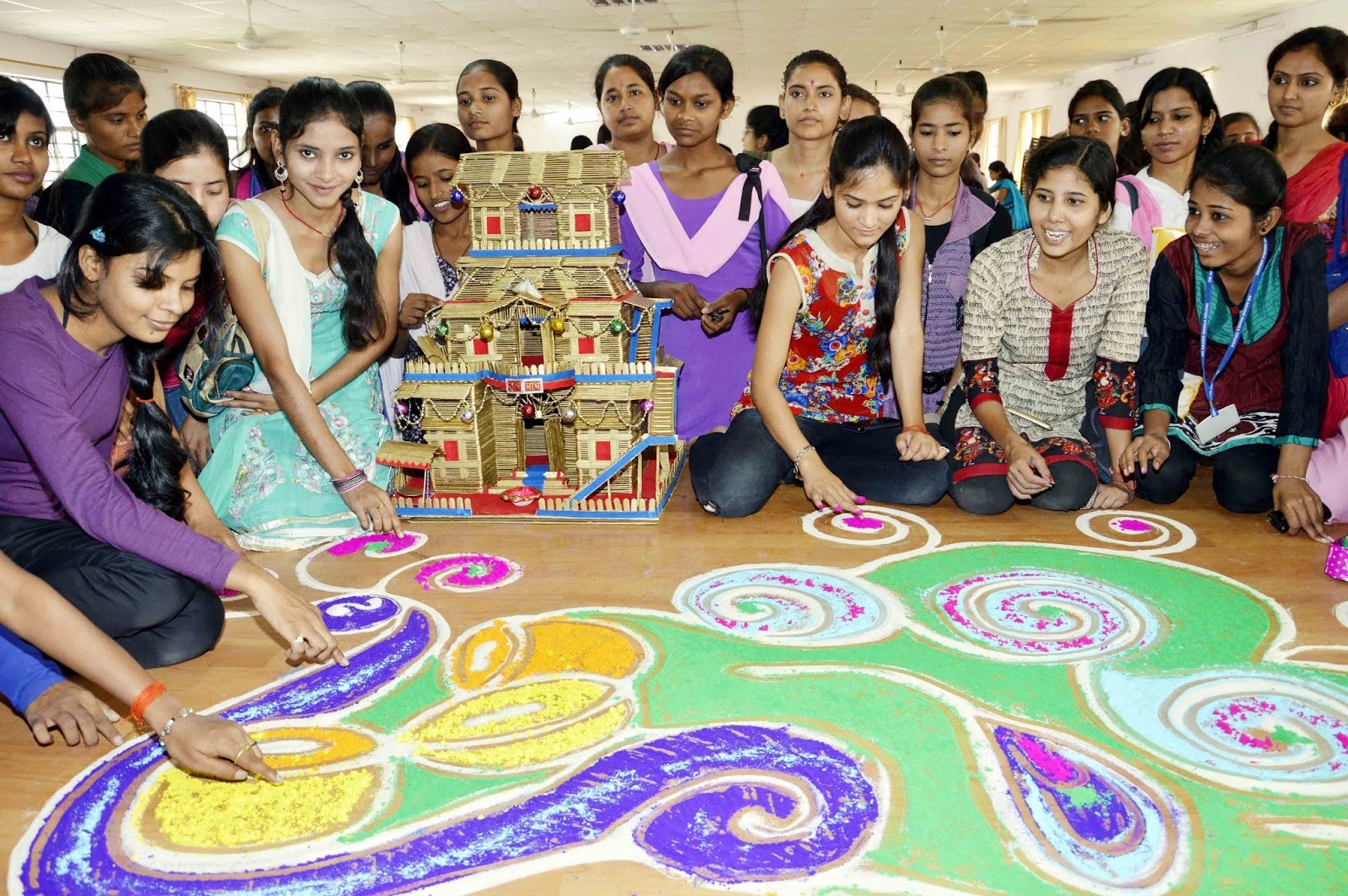 View Patna: Rangoli and Gharonda competition held at Sri Arvind Mahila ...
