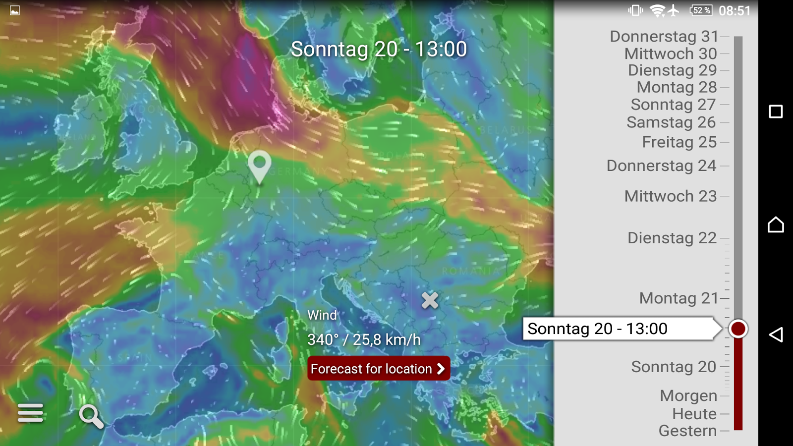 Windyty hat jetzt eine offizielle App