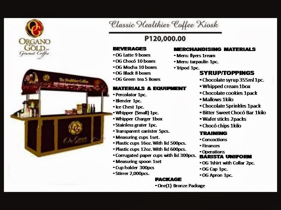 Organo Gold Healthy Coffee Shop: Organo Gold Healthy Coffee Shop Package