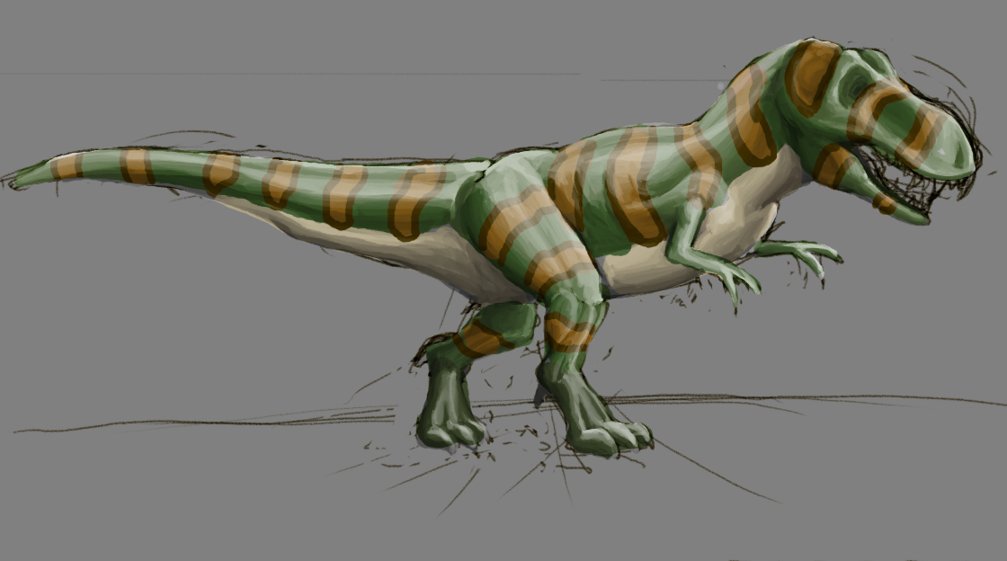 Art of John Guy: T-Rex digital painting