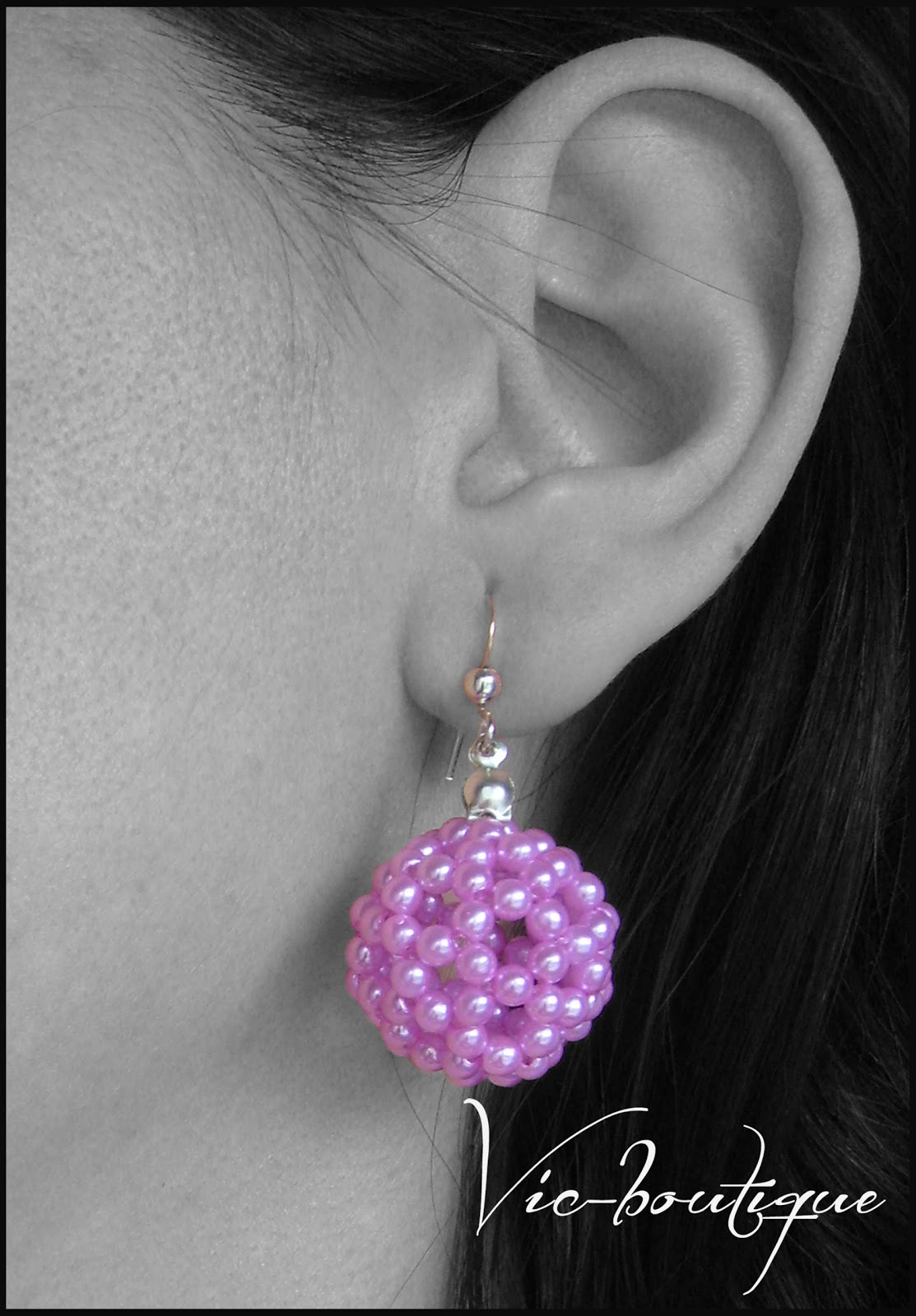 vic-boutique: cercei roz (cod 009)