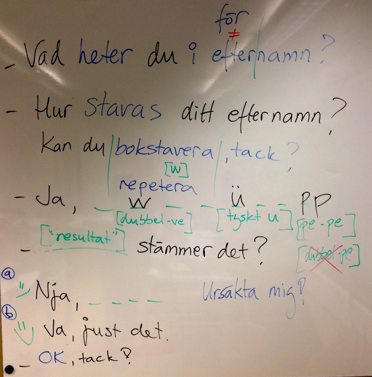 svenska med Janicke - mån 20 november 2015: bokstavering, uttal av ...