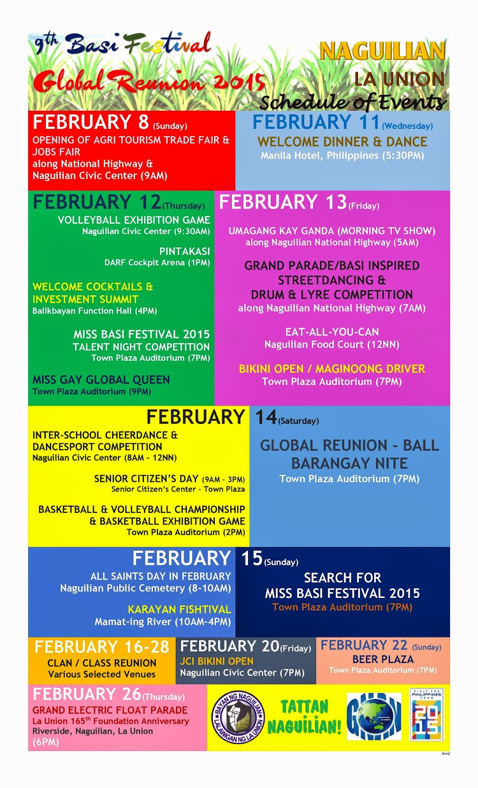 Naguilian 9th Basi Festival & Global Reunion 2015