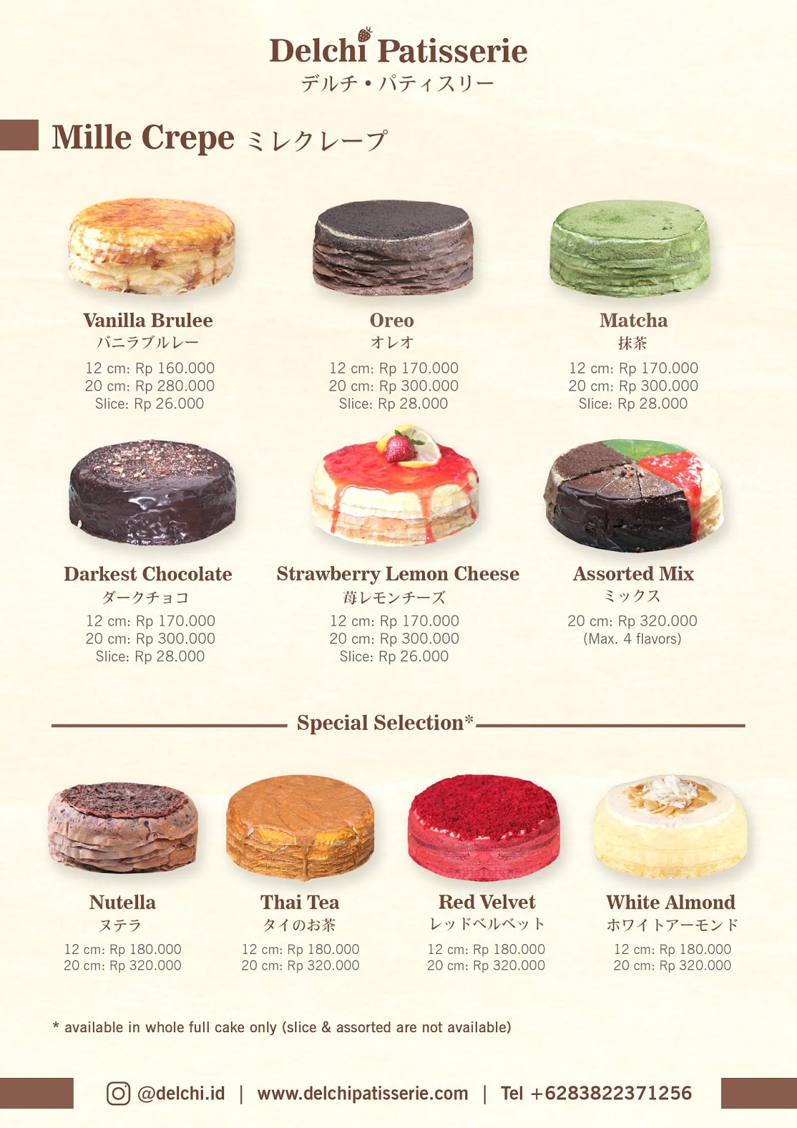 Oiya, selain Mille Crepes, saya juga mencoba 3 rasa Fluffy Roll Cake ...