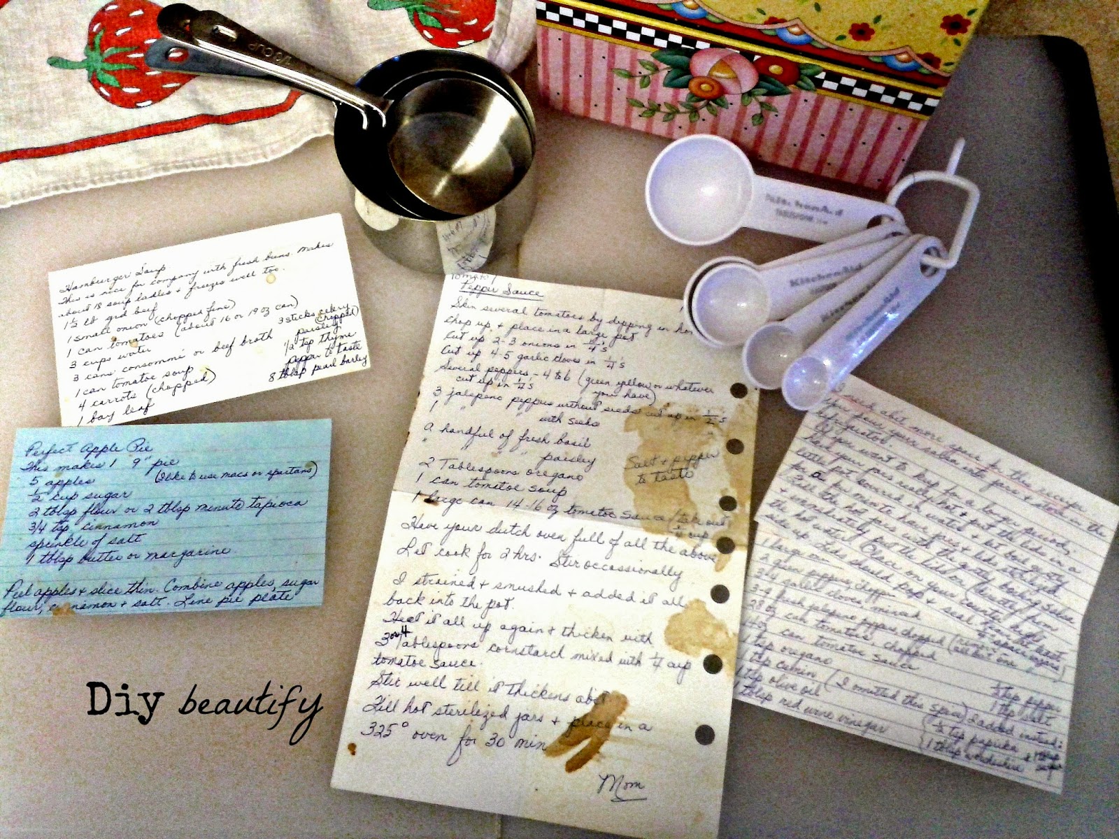 A Legacy of Love and Cooking and Handwritten Recipes - DIY Beautify ...