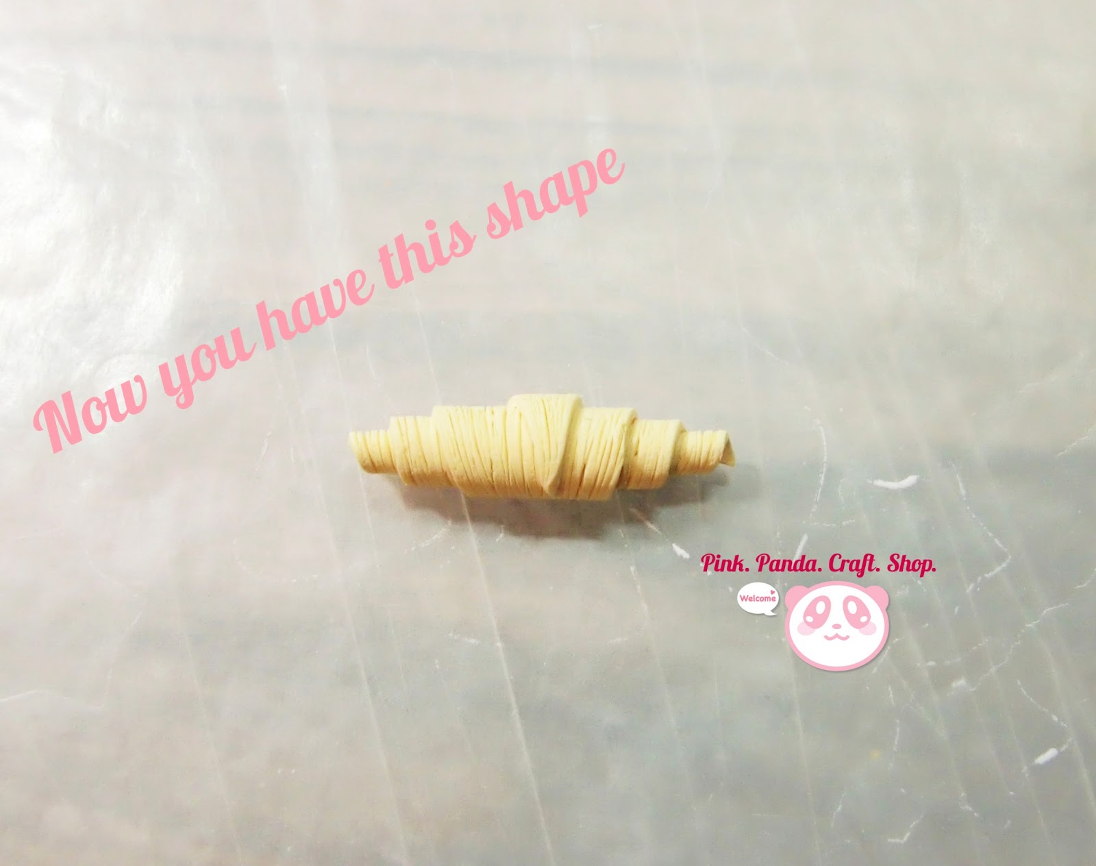 PinkPandaCraftShop: How to make polymer clay croissant~