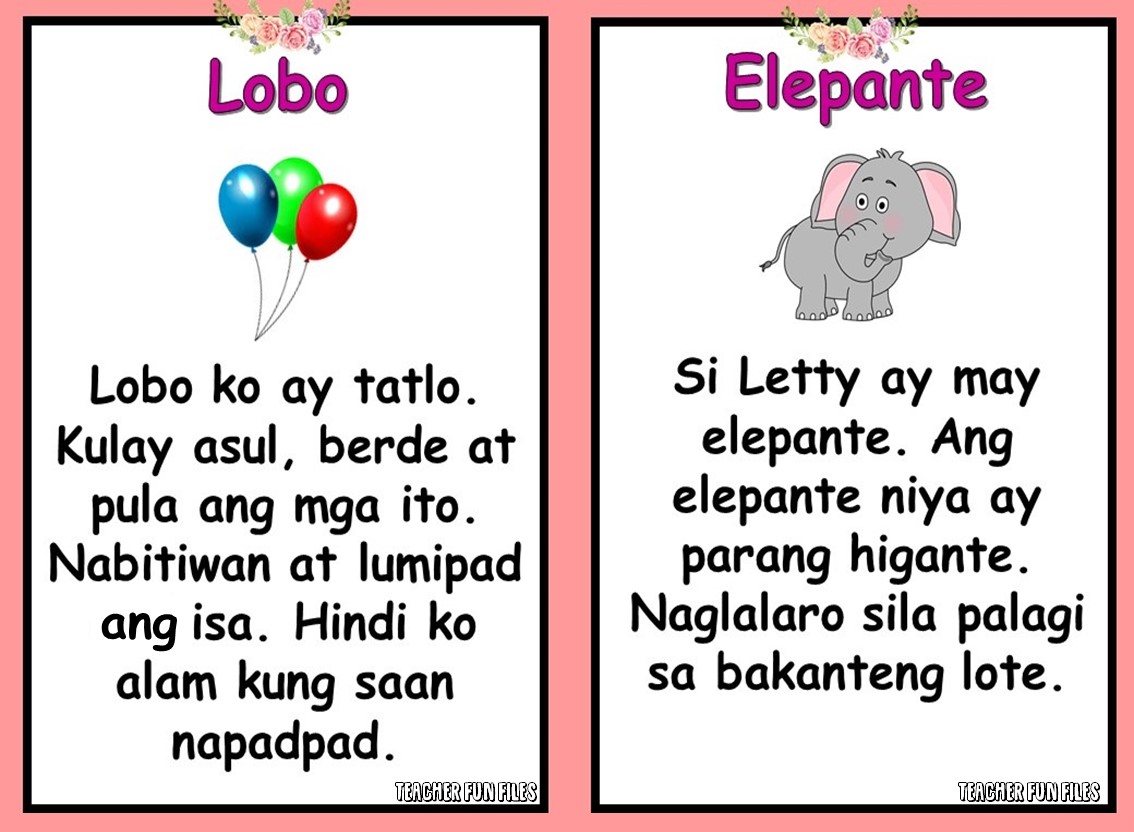 Teacher Fun Files: Tagalog Reading Passages 12