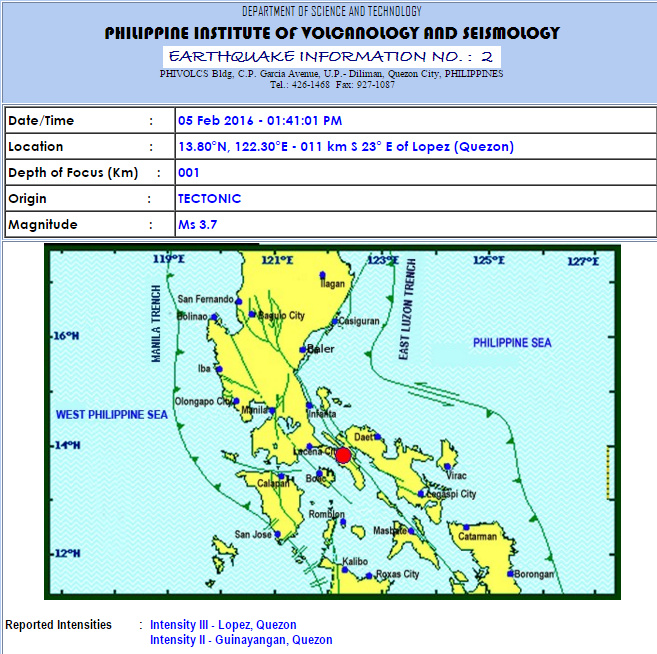 Earthquake swarms continue ~ Marinduque Rising