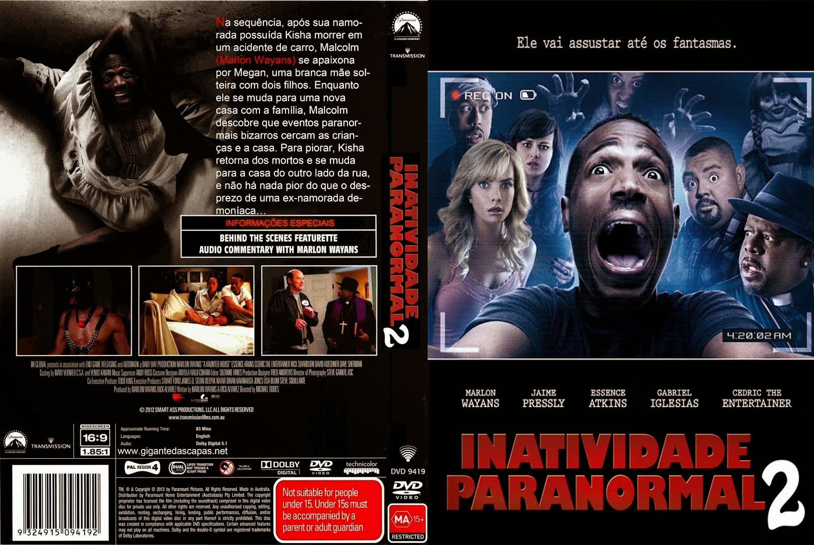 Capa Inatividade Paranormal 2 - O Melhor em capas do Brasil