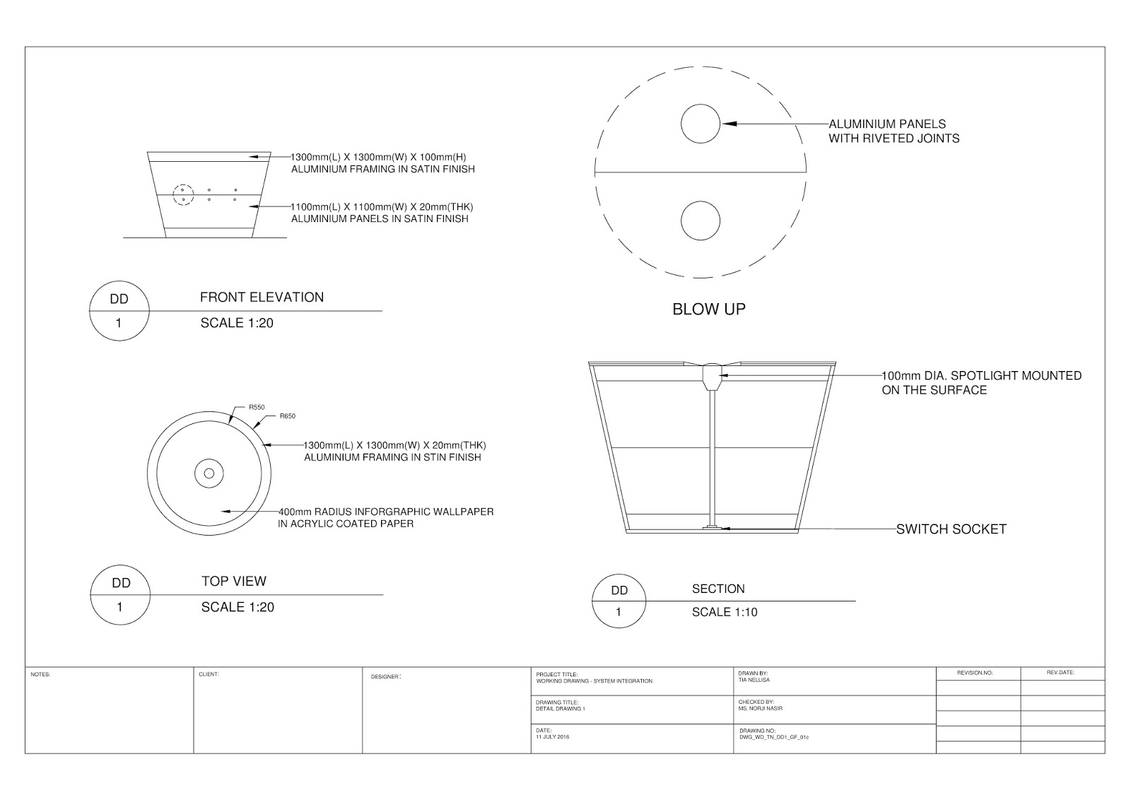 #Bachelor of Interior Architecture: Project 3: Working Drawing and ...