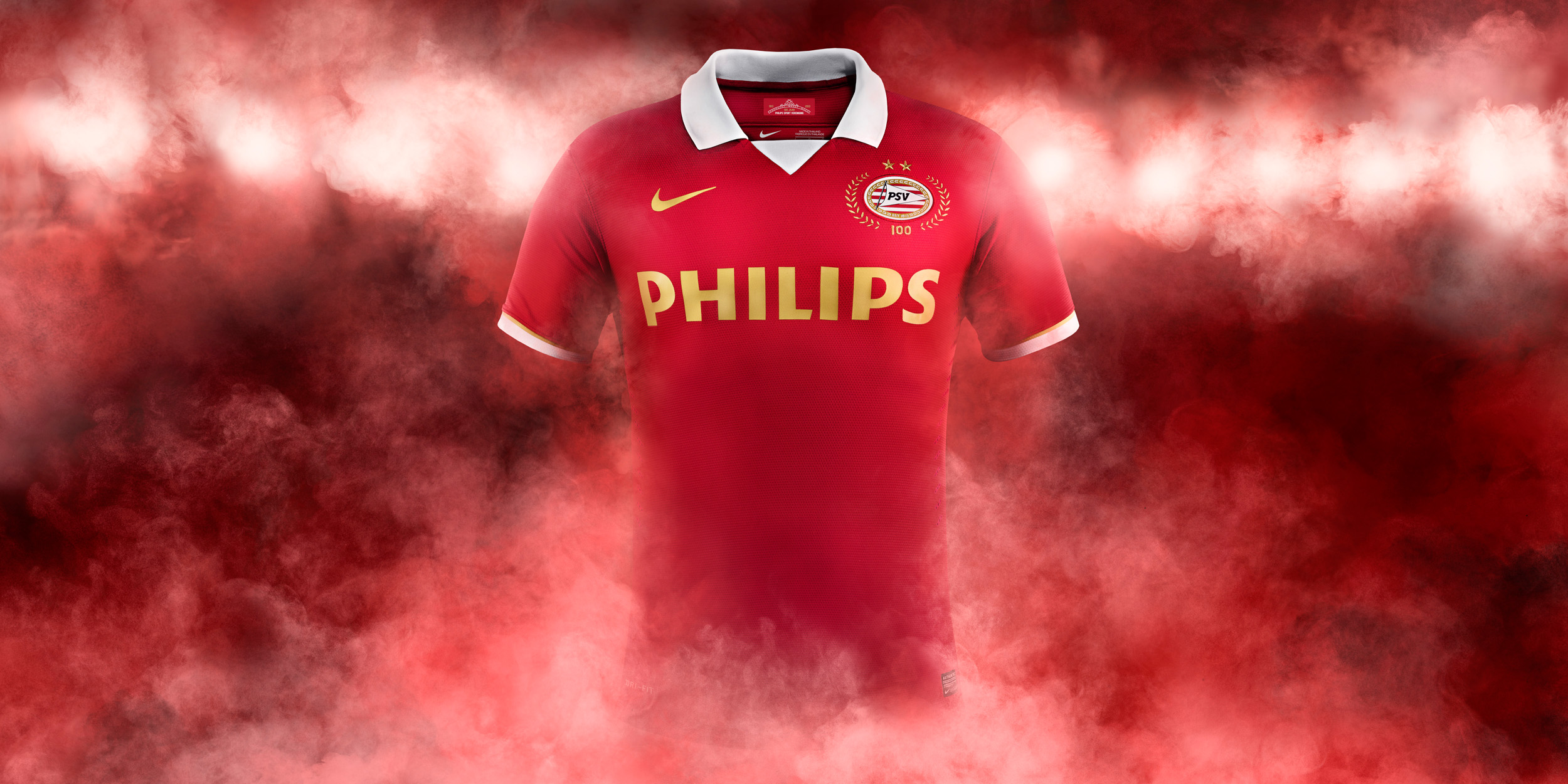 PSV 13-14 100 Years Home Kit Without Stripes Released - Footy Headlines