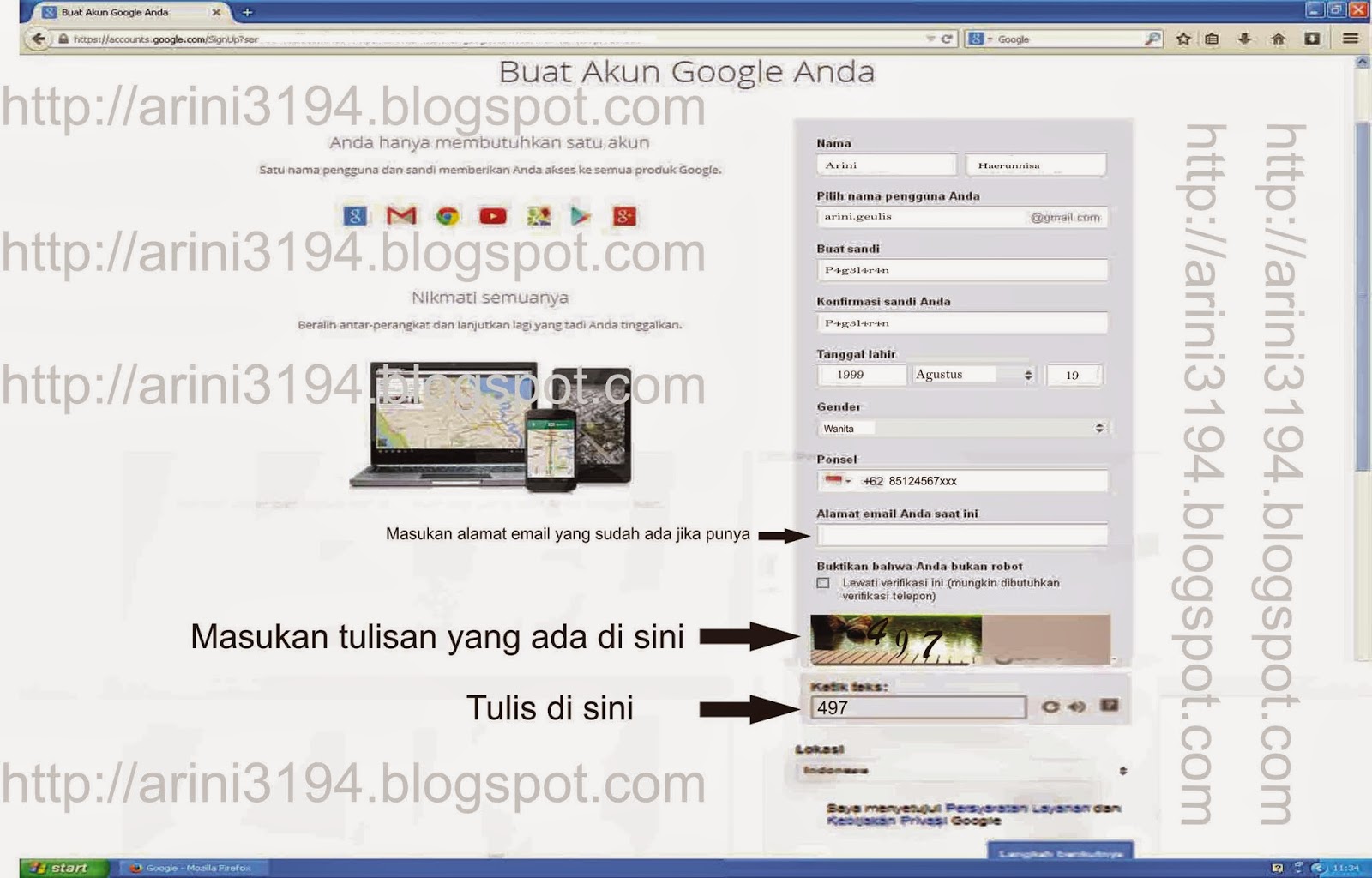 arini: Membuat alamat email dari google (gmail) terbaru 2014