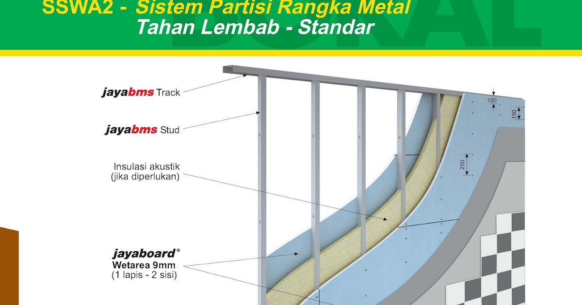 SSWA2 PARTISI TAHAN LEMBAB - PLAFON GYPSUM JAYABOARD DI MALANG