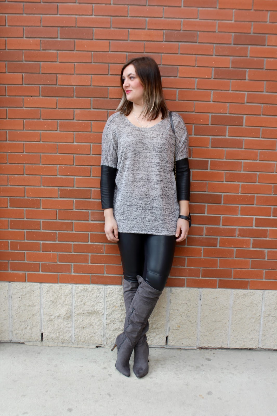 Letters to LA LA Land: OOTD - Grey Boots and Leather