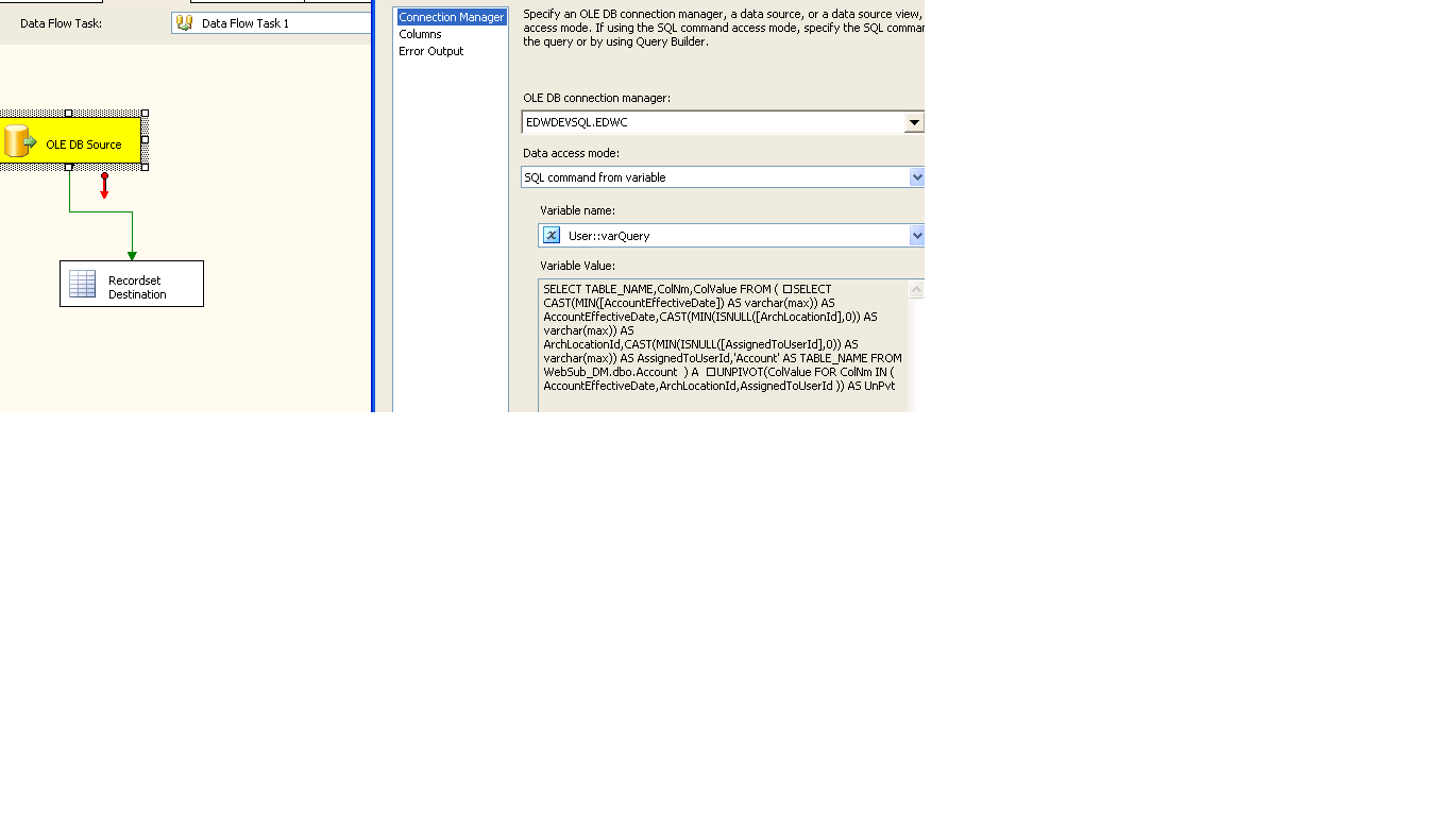 Ssis Interview Questionsmsbi Support Ole Db Source 1 Error Ssis
