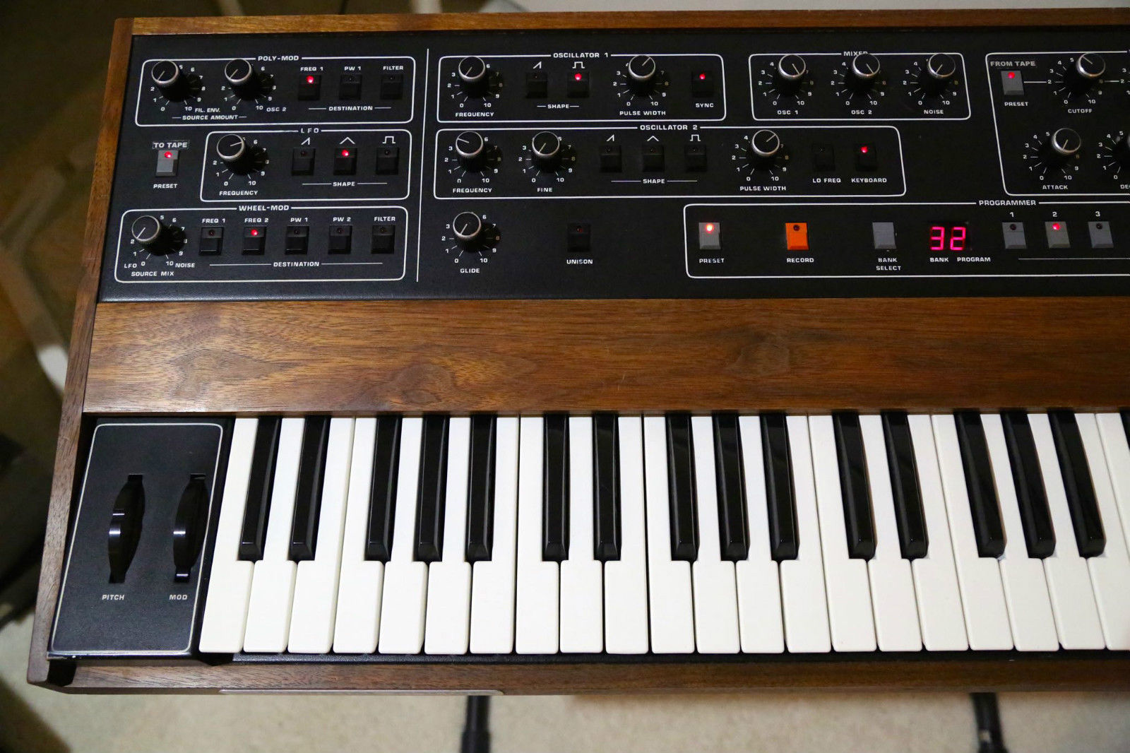 MATRIXSYNTH: Sequential Circuits Prophet-5 Rev 2 SN 1073 with MIDI