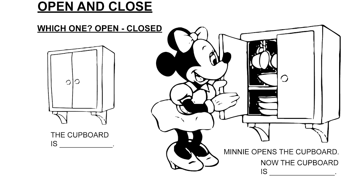 Páginas para colorear originales Original coloring pages: Open and close