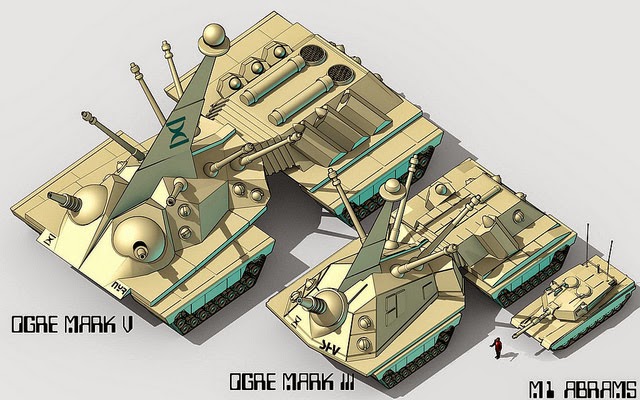 MARTIAN METALS OGRE MK Vb: Ogre Size Comparisons