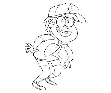 #8 Dipper Pines Coloring Page