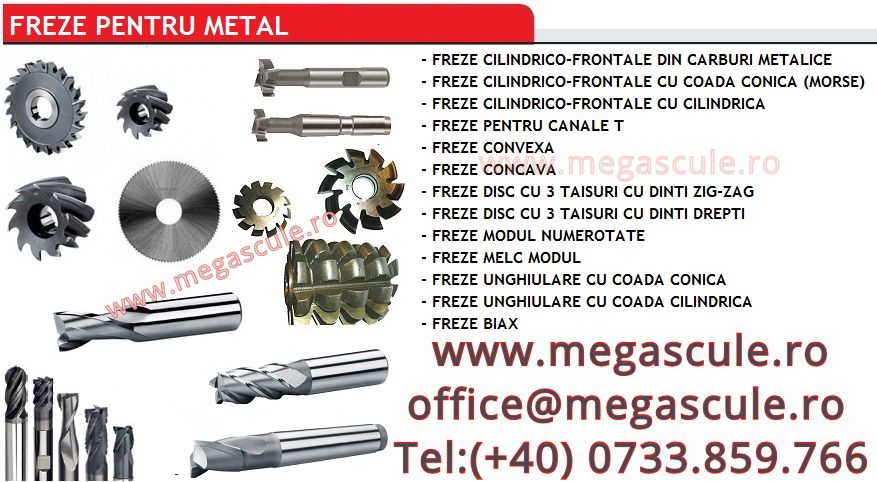 Scule Aschietoare: Freze pentru metal