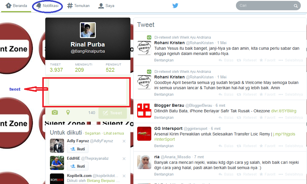 cara menggunakan akun twitter bagi pemula torial
