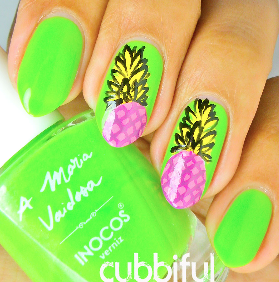 cubbiful: Andy Warhol Pineapple Nails with A Maria Vaidosa by Inocos