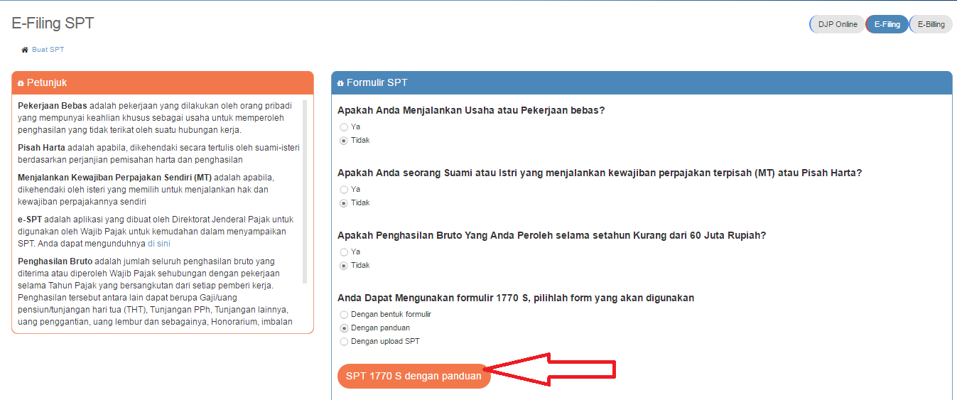 Cara Cepat Pengisian E_Filing Pajak 1721-A2 SPT 1770S Diatas 60 Juta ...