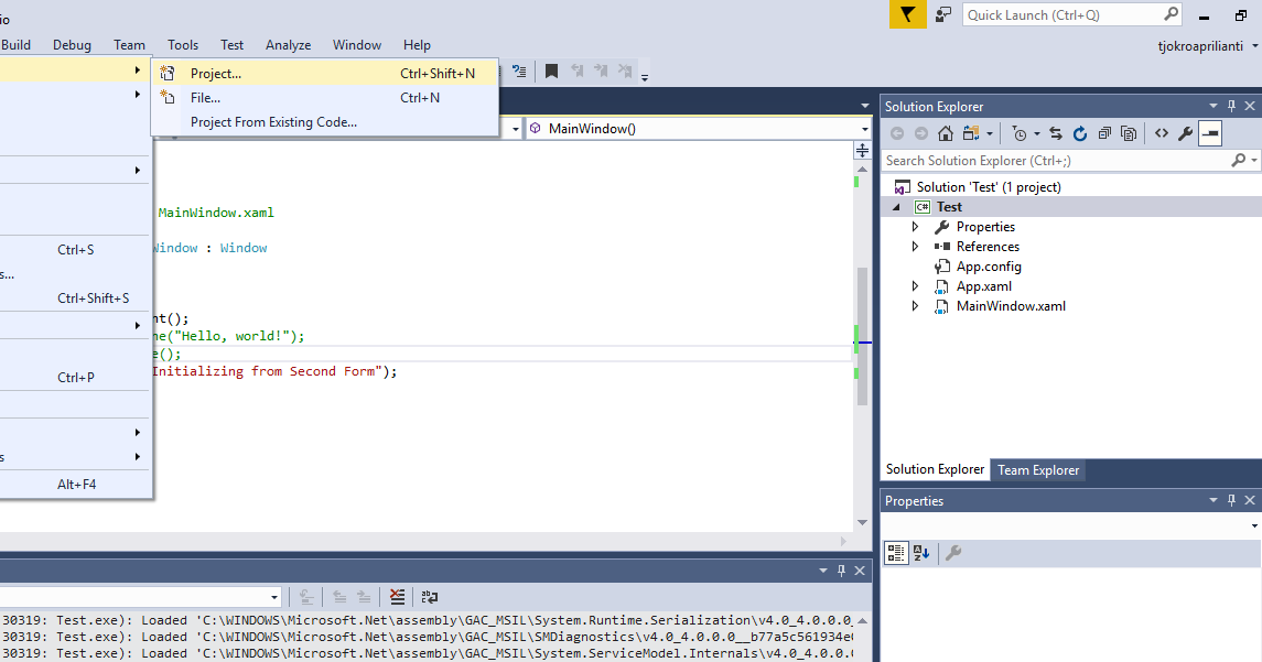 Menampilkan Hello world C# dengan Visual Studio